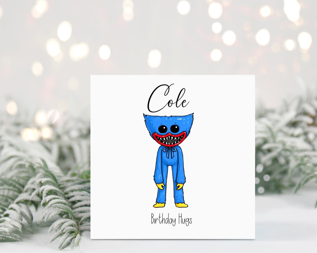 Huggy Wuggy Birthday Card Thank You Blank Personalised Greetings Card ...