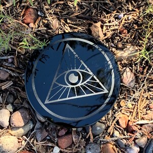 Black Obsidian Scrying Plate - 3.1 Inches - Etsy