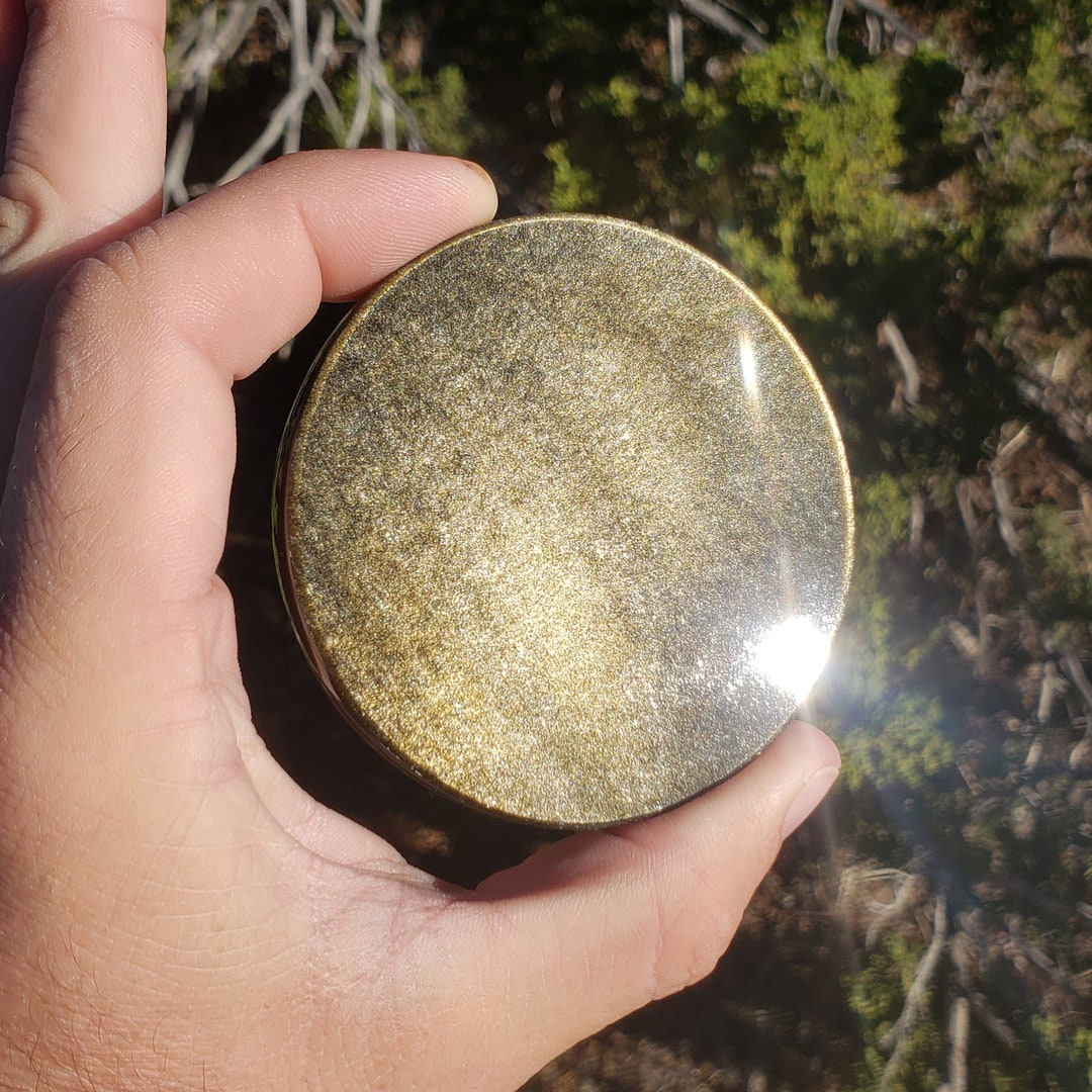 Gold Sheen Obsidian Scrying Plate 2.7 Inches - Etsy