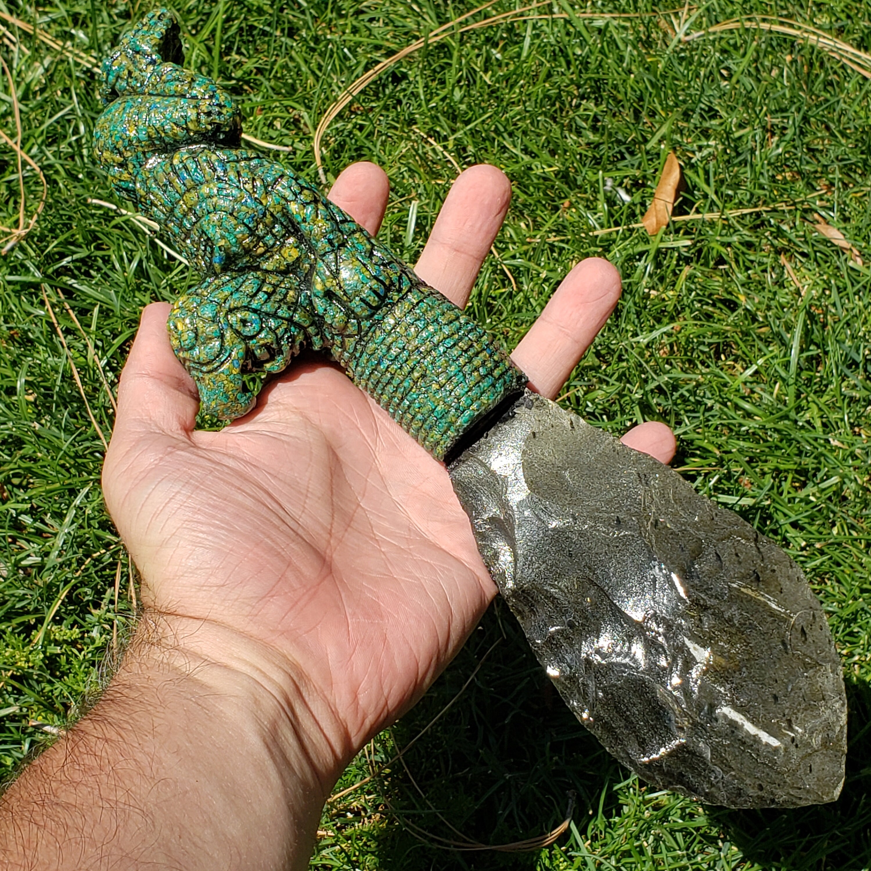 LARGE Gold Sheen Obsidian Ceremonial Knife 10.5 inches | Etsy