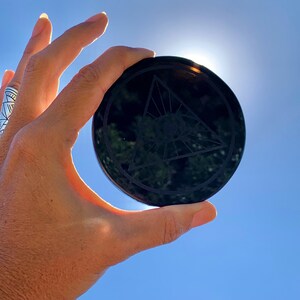 Black Obsidian Scrying Plate - 3.1 Inches - Etsy