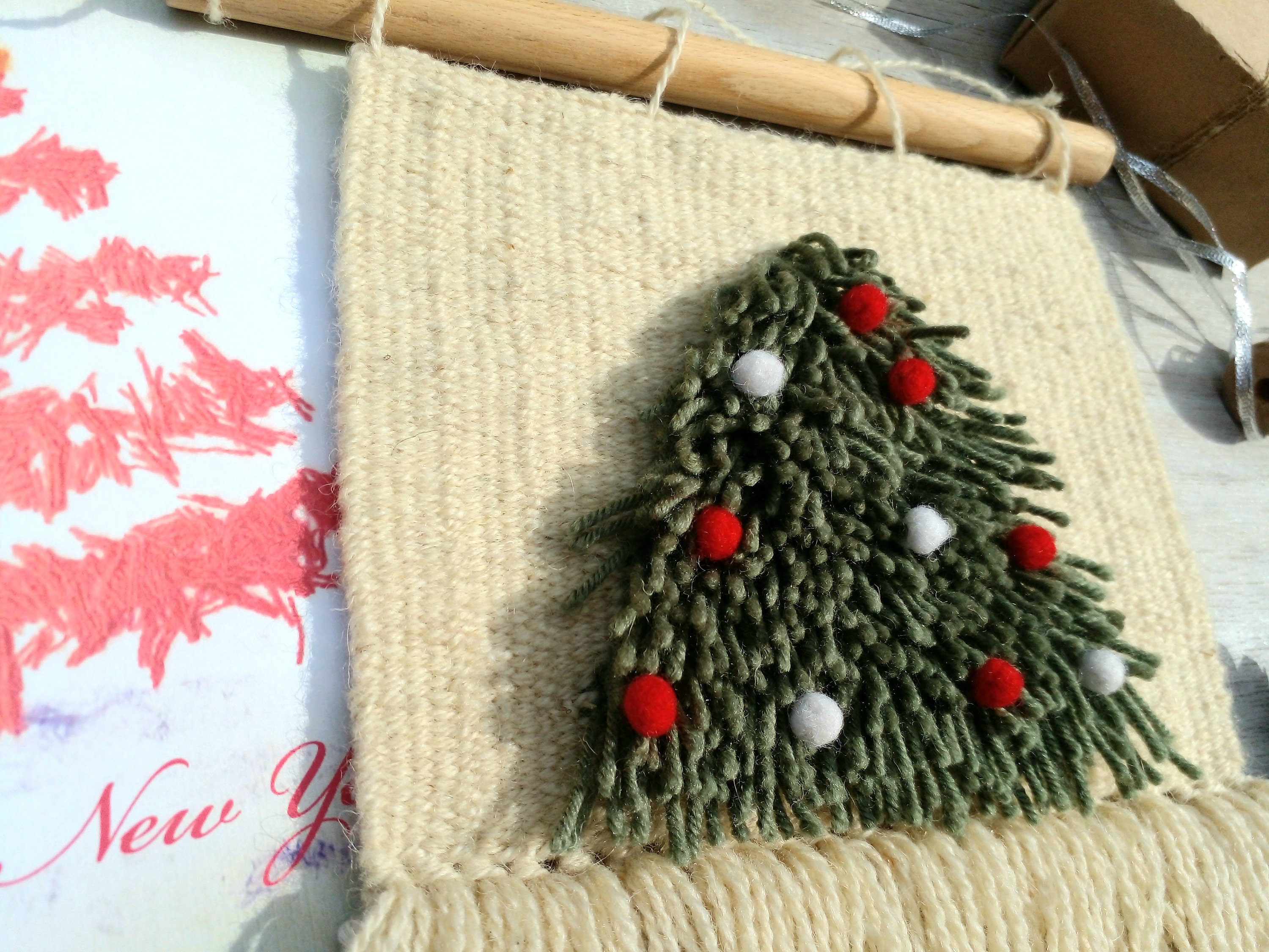 Woven Wall Hanging Christmas Tree Decor Weaving - Etsy