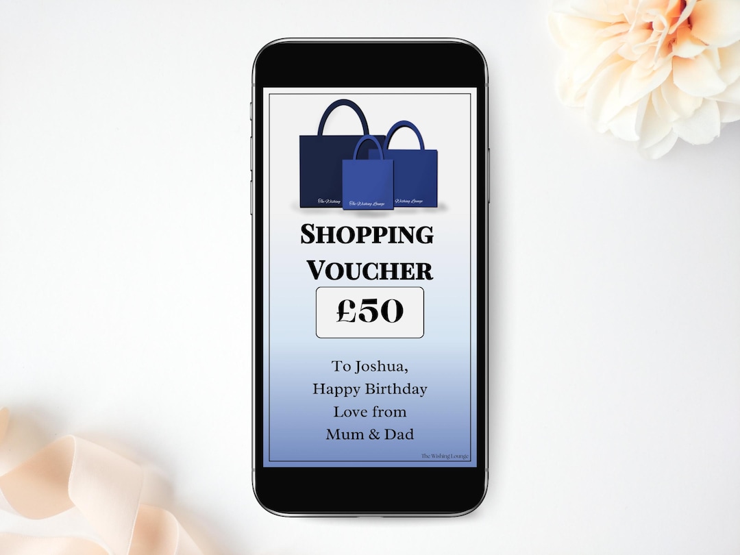 Editable Shopping Voucher for Surprise Birthday Shopping Trip ...
