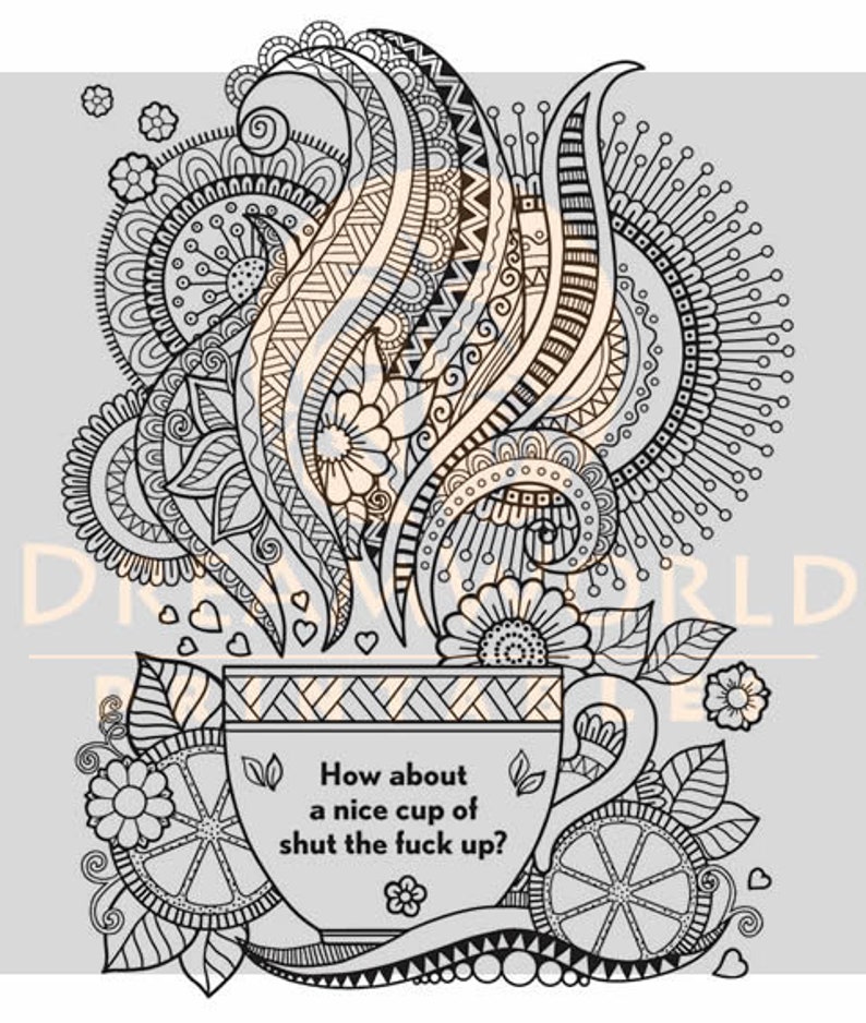 35 Adult Curse Word Printable Coloring Pages Digital Download - Etsy