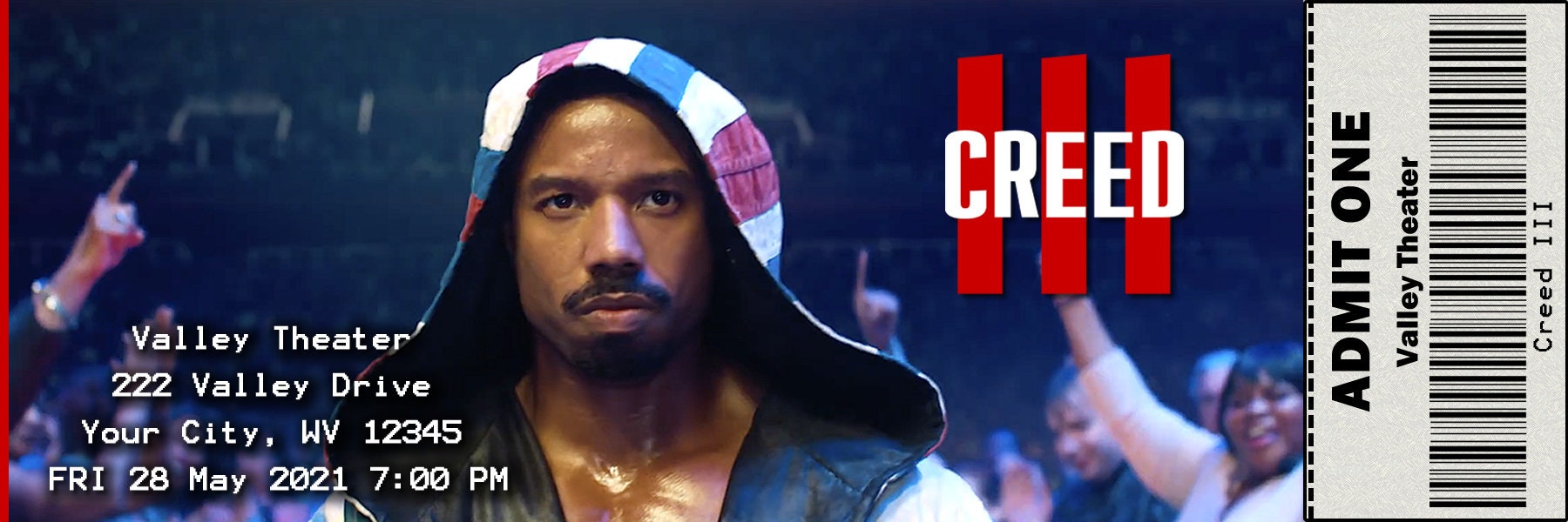 Printable Family Movie Night Creed 3 Tickets - Etsy