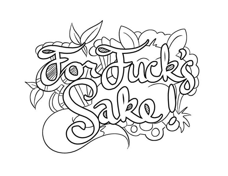 45 Adult Curse Word Printable Coloring Pages Digital Download - Etsy