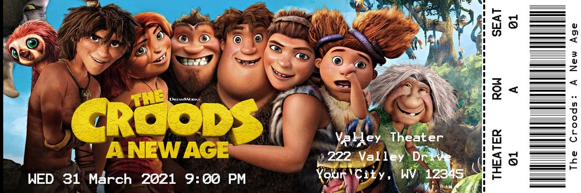 Printable Family Movie Night the Croods: A New Age Movie - Etsy