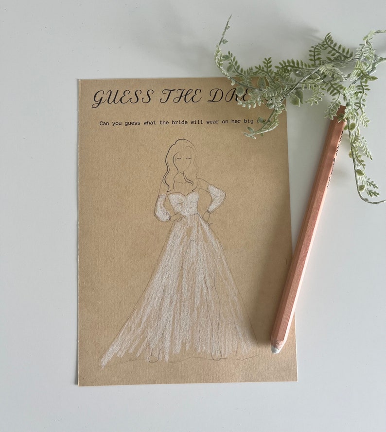 DIGITAL Guess the Dress Bridal Shower Game Printable Hen Party Game ...