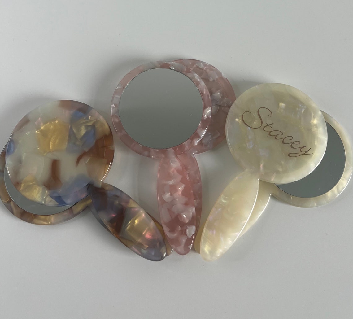 Personalised Small Marble Hand Mirror - Etsy