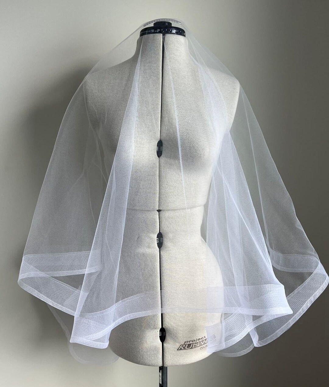 Aria Two Tier Horsehair Trim Drop Veil - Etsy