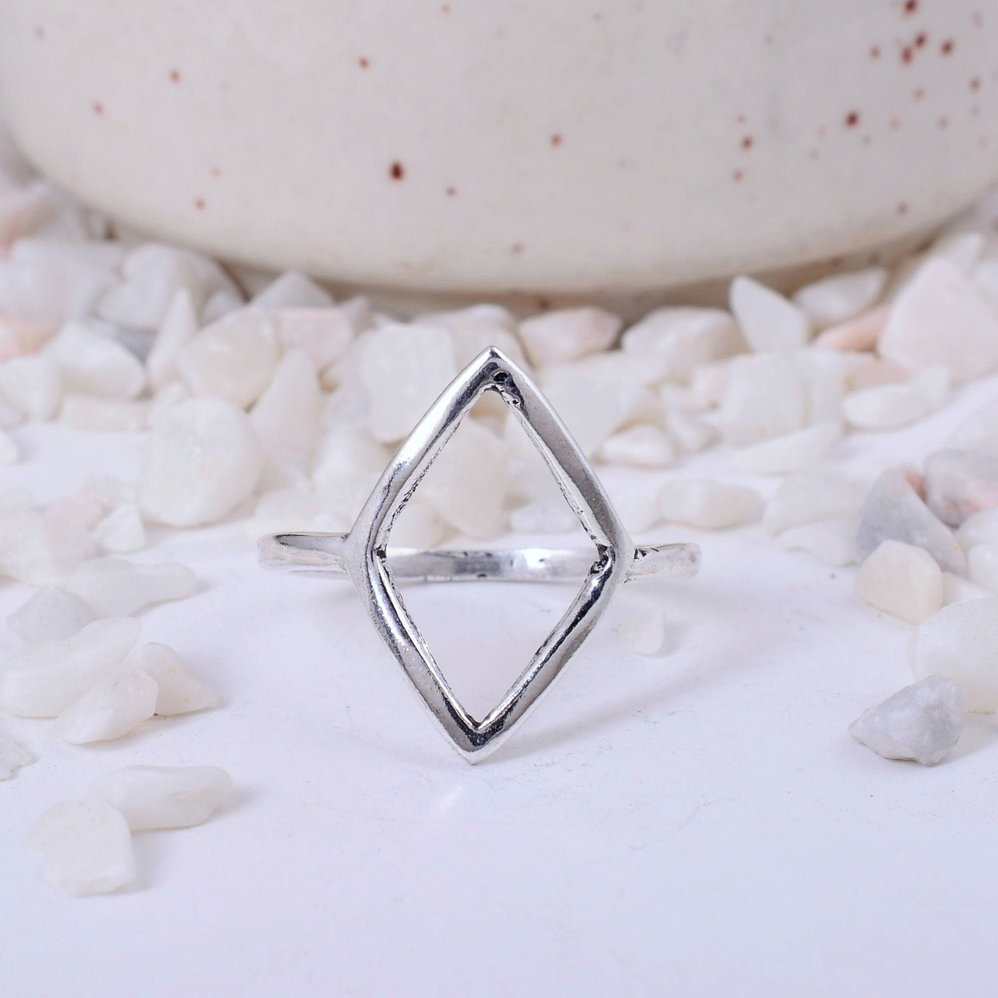 Designer Rhombus Ring Sterling Silver Rhombus Ring Silver | Etsy