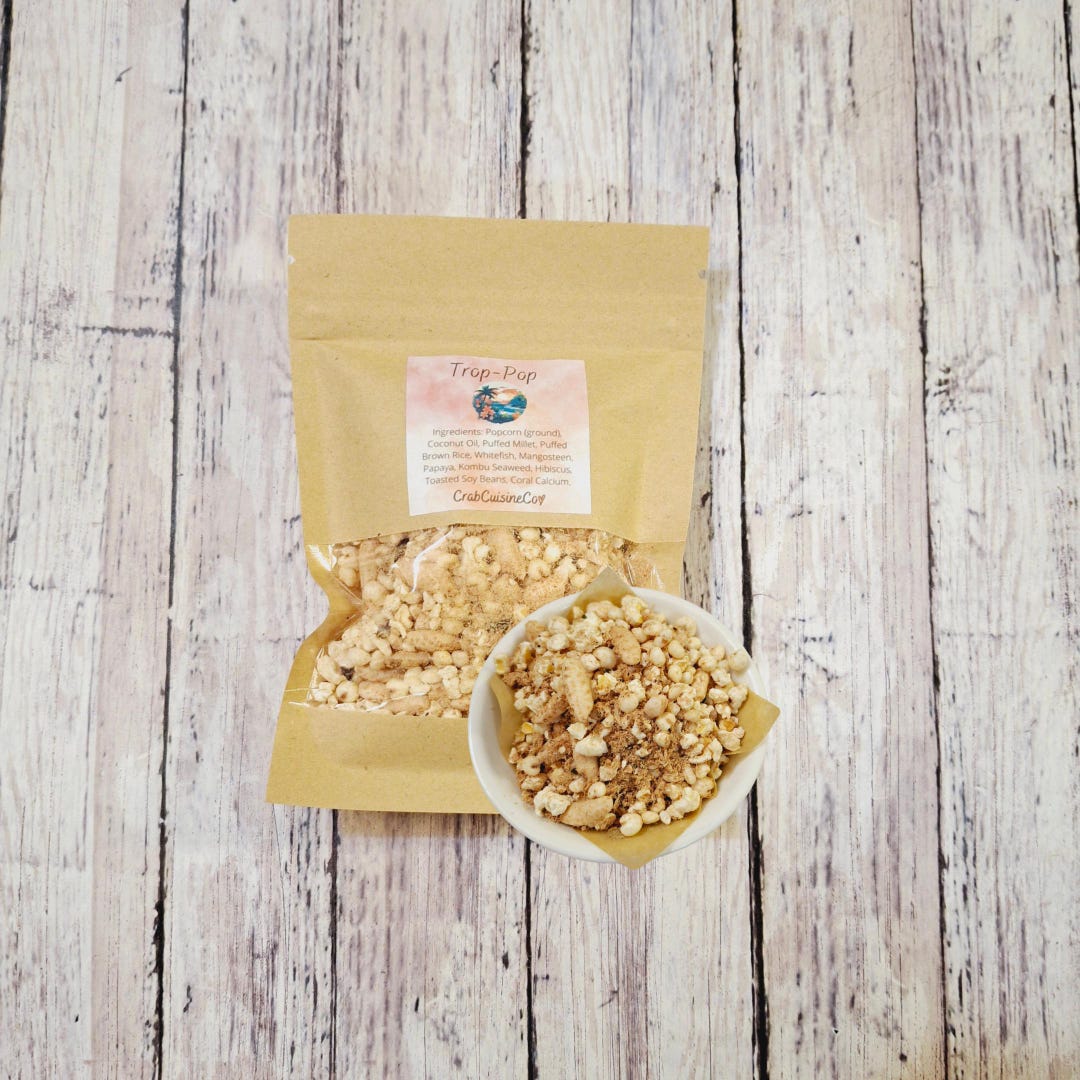 Trop-pop - Popcorn Mix - Hermit Crab Food - Homemade - Crabcuisineco - Etsy