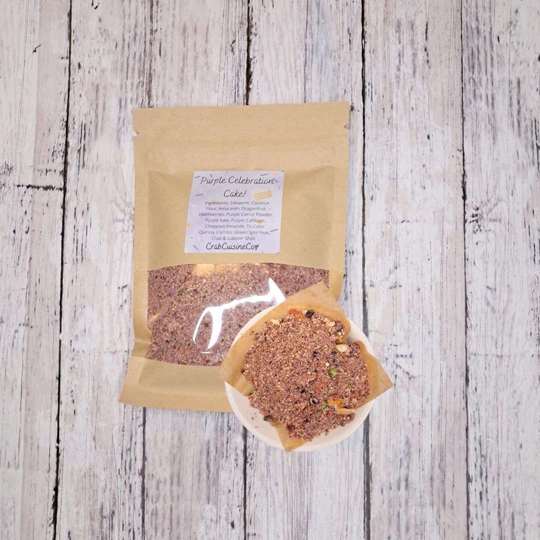 Purple Celebration Cake - Homemade Hermit Crab Food - Balanced Meal - Etsy