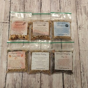 6 Piece Hermit Crab Food Mix Sampler- Sample Bundle - 6 PC - Etsy