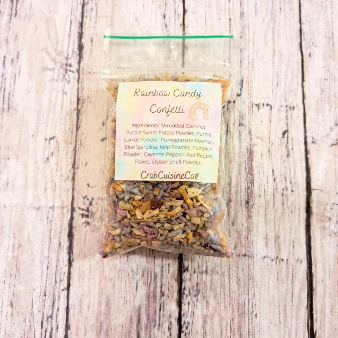 Rainbow Candy Confetti Hermit Crab Food Coconut Treat Color Boosting - Etsy