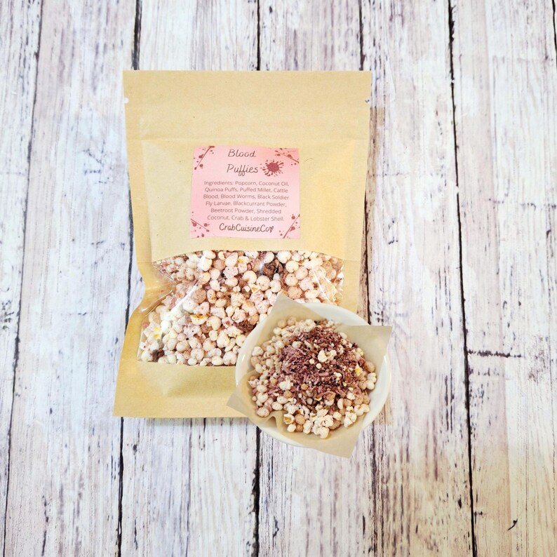 Blood Puffies - Popcorn Mix - Hermit Crab Food - Homemade ...