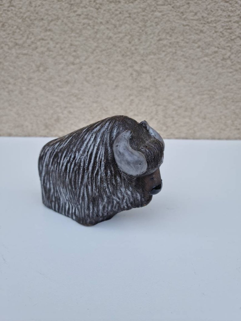 Bison Figurine, Upsala Ekeby Pottery, Ceramic Buffalo, Göran Andersson ...