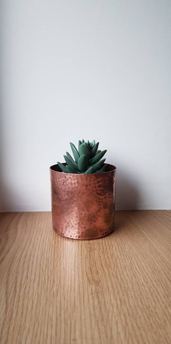 Copper pot for plants Hammered copper planter Copper planter | Etsy