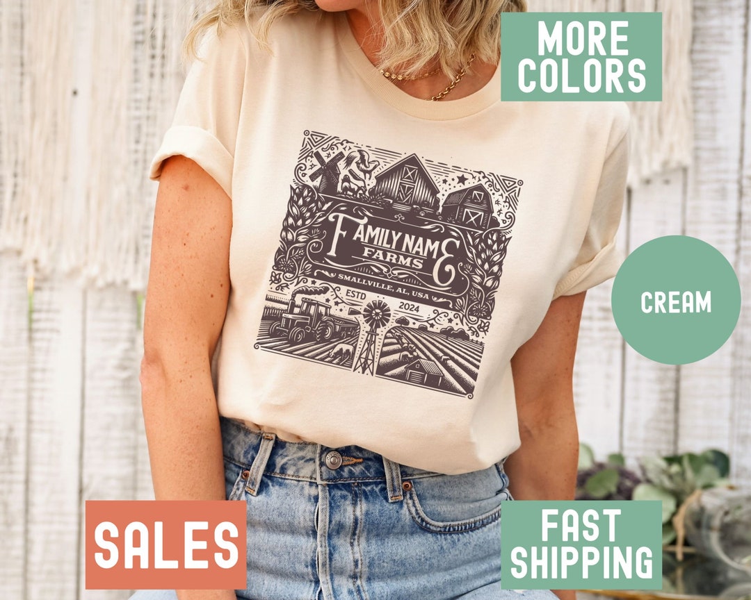 Custom Family Farm Shirt, Personalized Farm Shirt, Custom Farm Tshirt ...