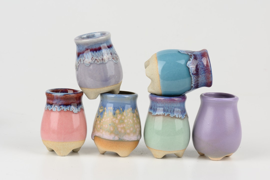Mini Ceramic Planter Set: Handmade Succulent Pots - Etsy