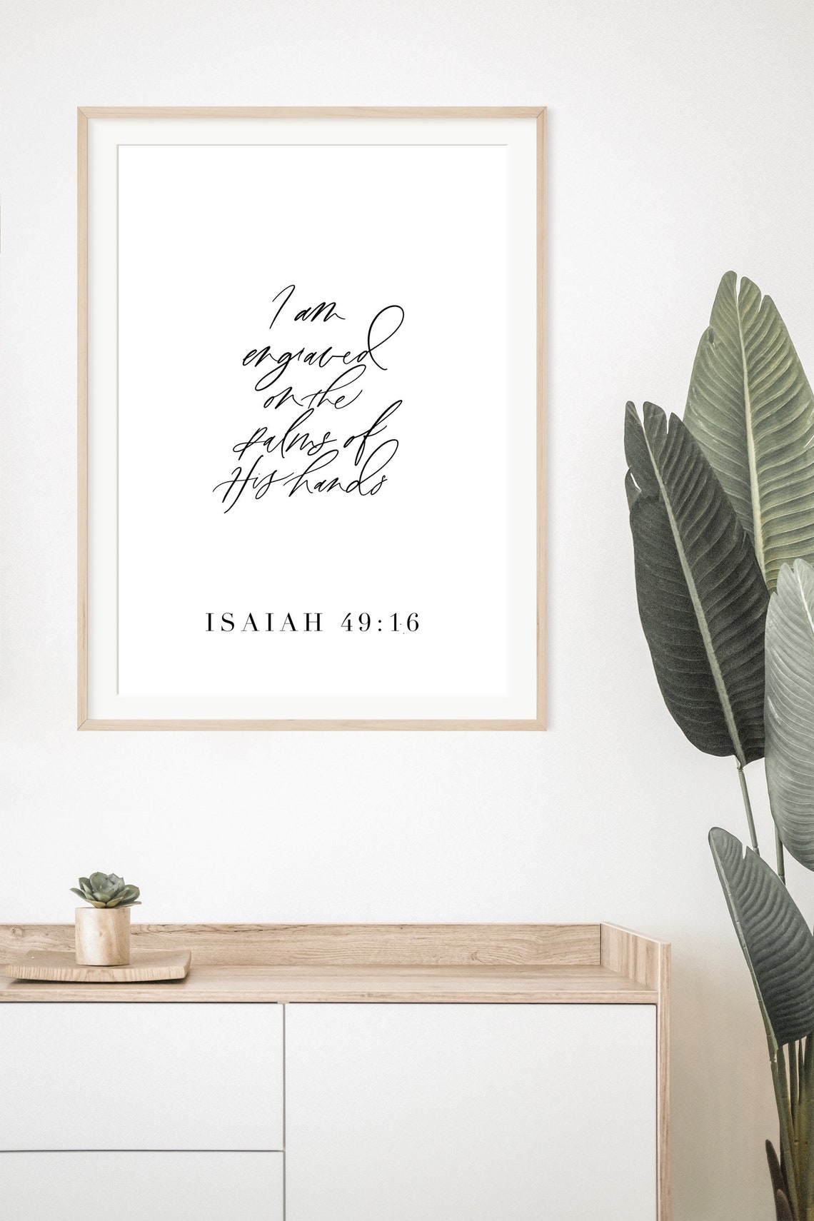 Isaiah 49:16 PRINTABLE Wall Art Bible Verse Printable | Etsy