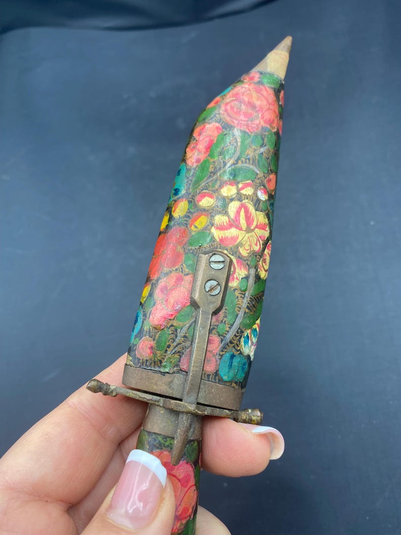 Antique Indian Ethnic Knife, Steel Blade, Wood and Copper Handle and ...