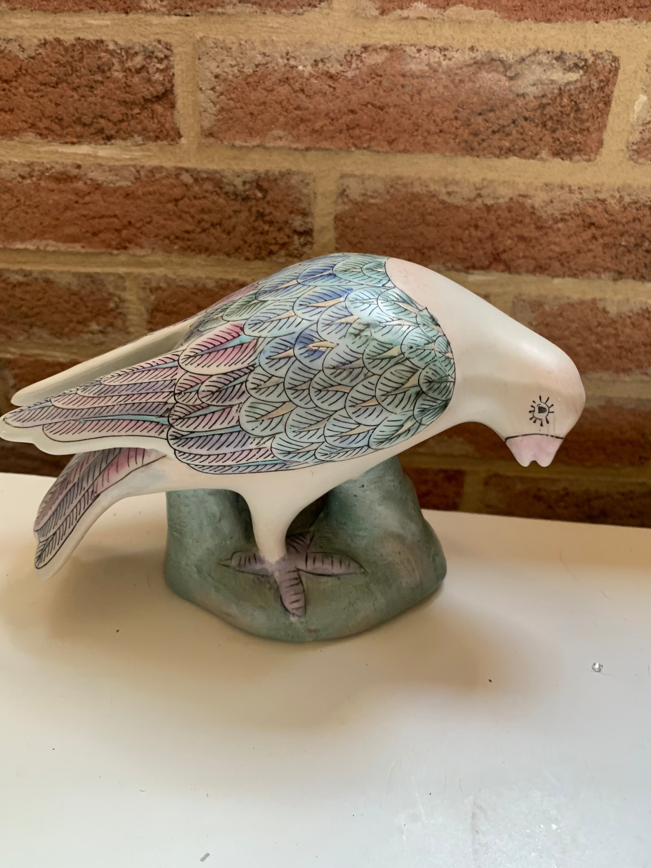 Chinese Porcelain Bird Statue. Hand-painted. Rare Piece. Collectible ...