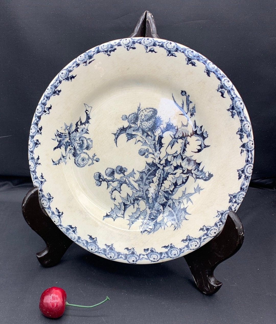 Old Gien Iron Clay Plate Chardons Model. - Etsy