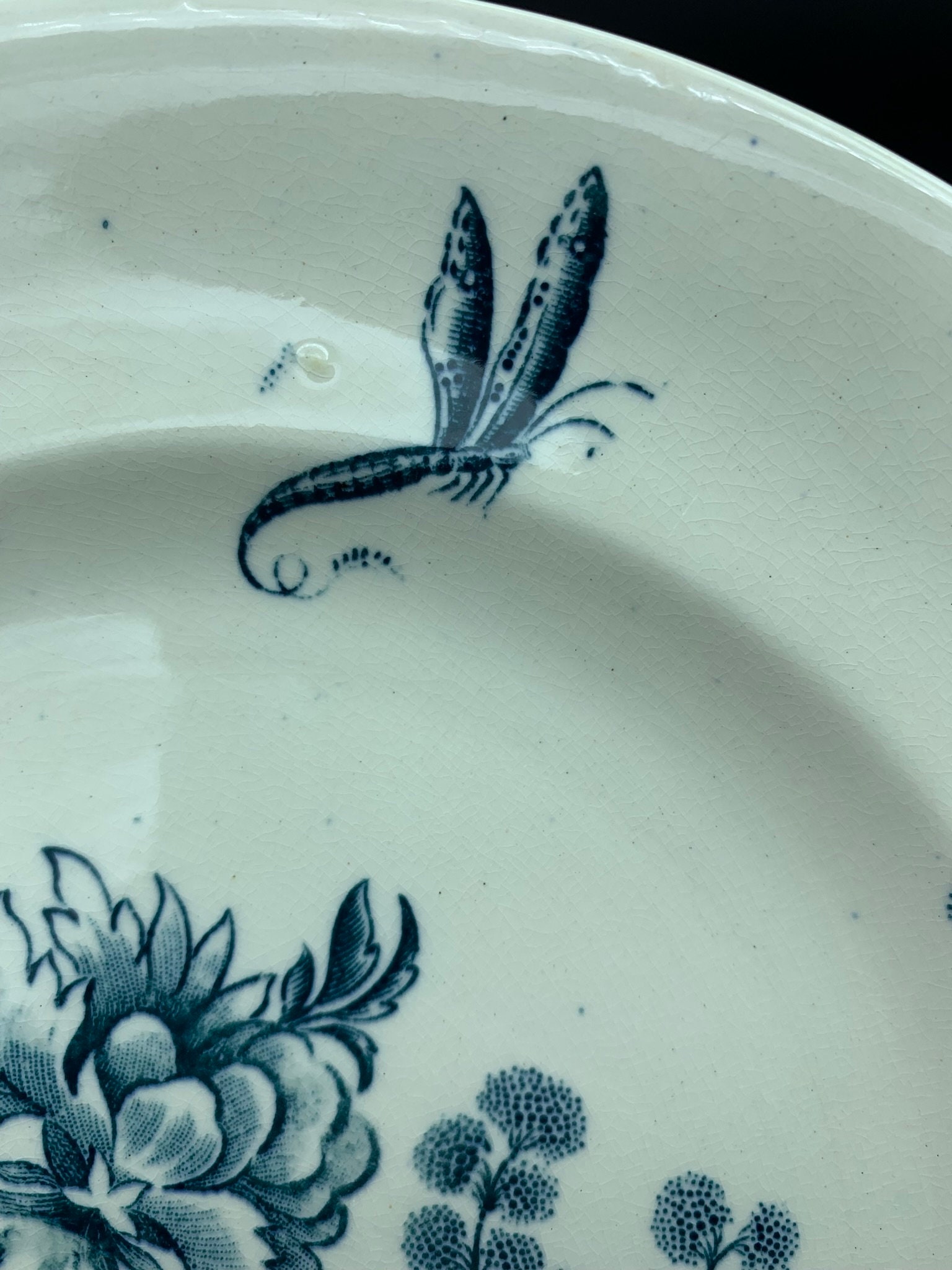 2 Old Longwy Plates in Antique Blue Iron Clay Longwy Model Ycho - Etsy