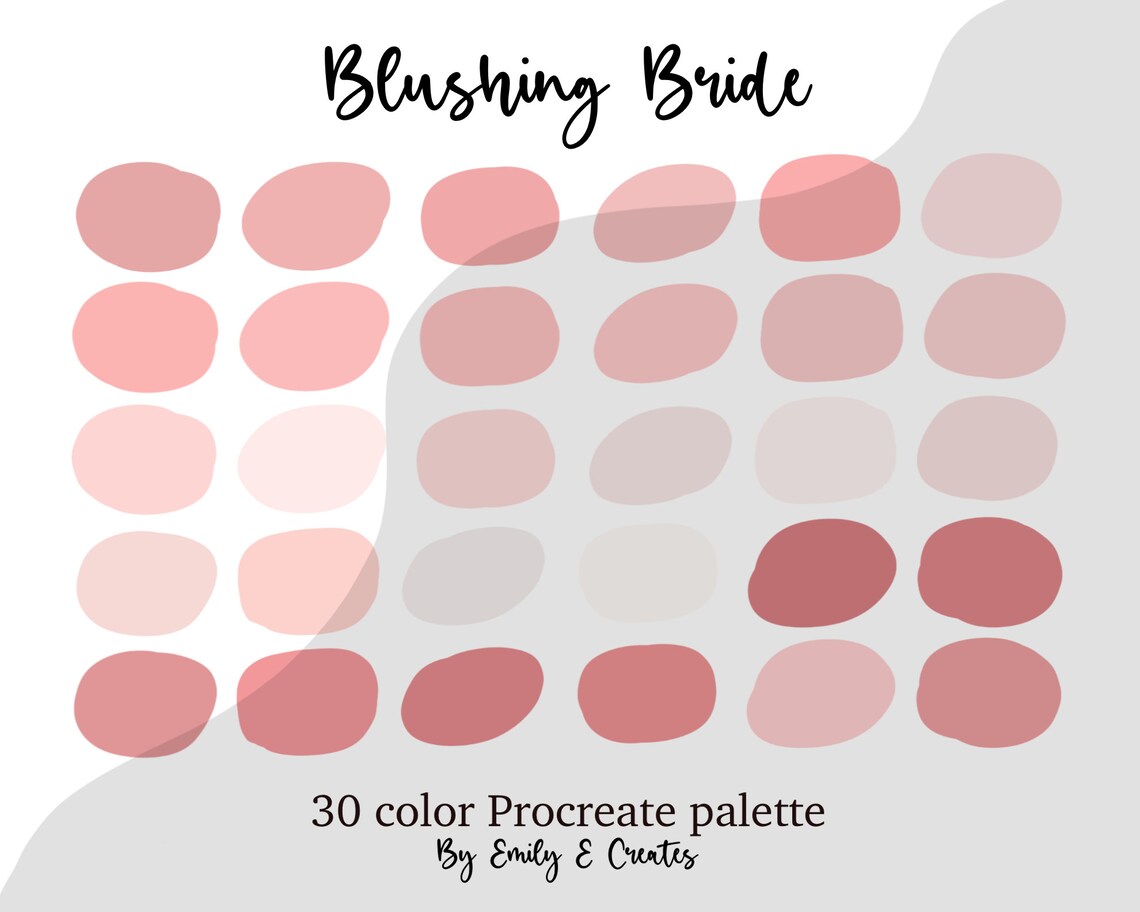 Blushing Bride Procreate Color Palette Procreate Tool Etsy