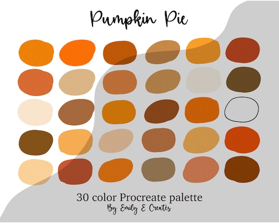 Pumpkin Pie Procreate color palette Procreate tool instant | Etsy Pumpkin Pie Procreate color palette Procreate tool instant | Etsy