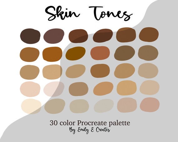 Skin Tones Procreate Color Palette Procreate Tool Instant | Etsy