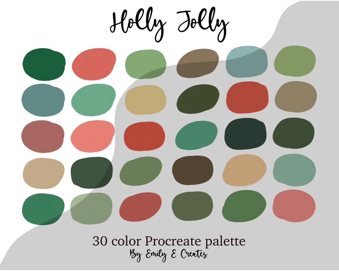 Holly Jolly Procreate Color Palette Procreate Tool Instant Download ... Holly Jolly Procreate Color Palette Procreate Tool Instant Download ...