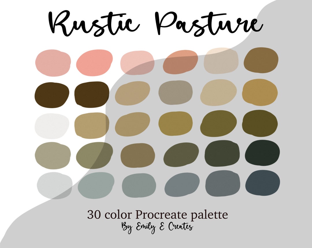 Rustic Pasture Procreate Color Palette Procreate Tool Instant Download ...