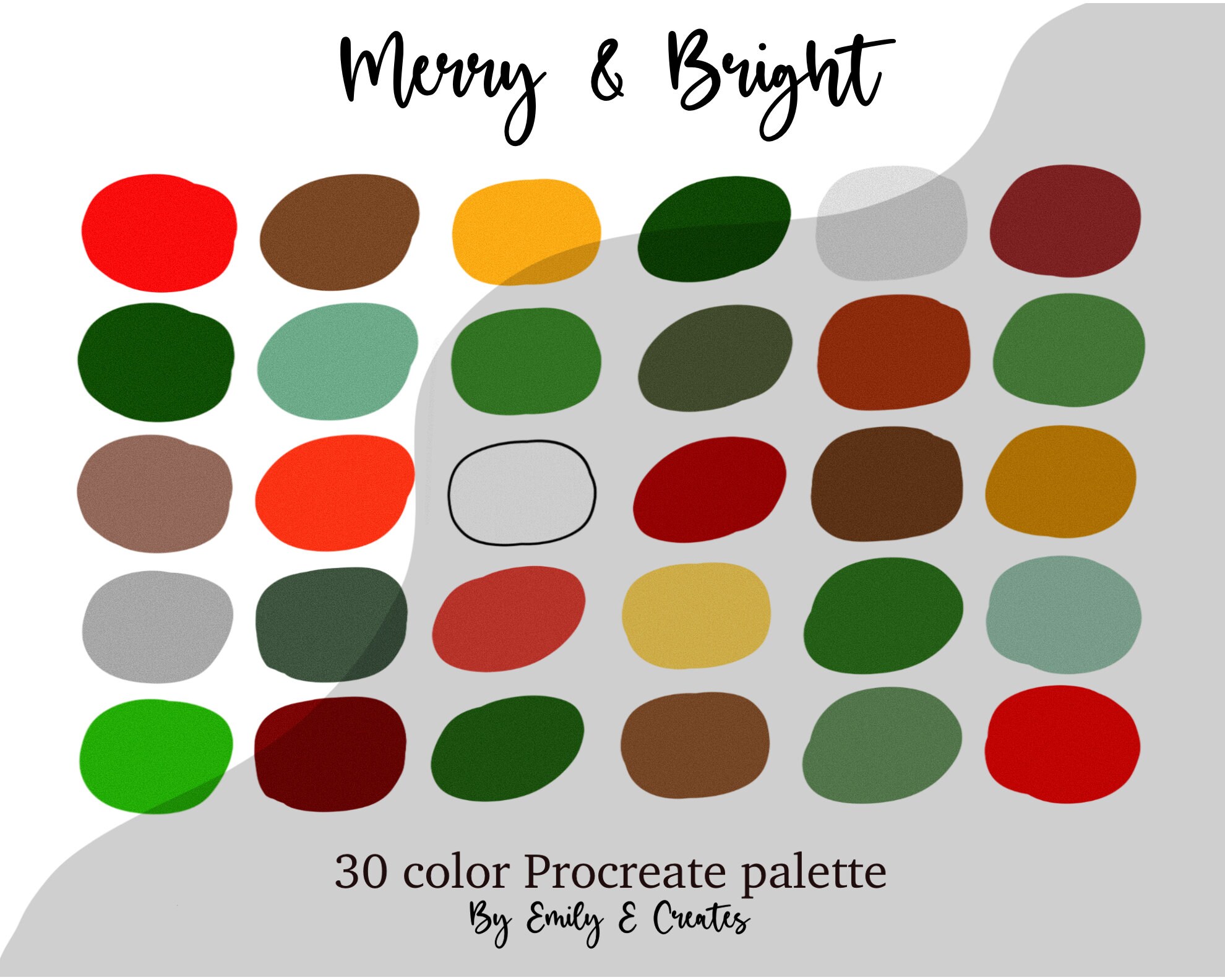 Merry & Bright Procreate color palette Procreate tool | Etsy Merry & Bright Procreate color palette Procreate tool | Etsy