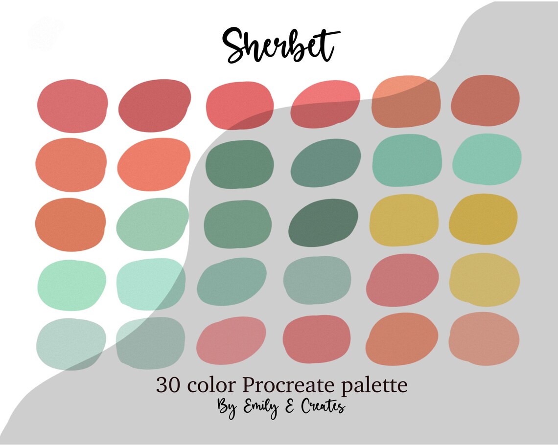 Sherbet Procreate Color Palette Procreate Tool Instant - Etsy