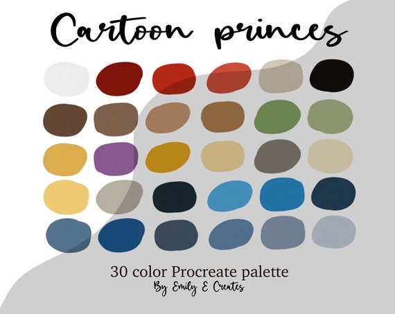 Cartoon Princes Procreate Color Palette Procreate Tool | Etsy
