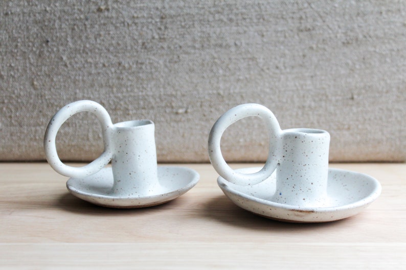 Candle Holder Candle Holder With Handle Ceramic Candle - Etsy