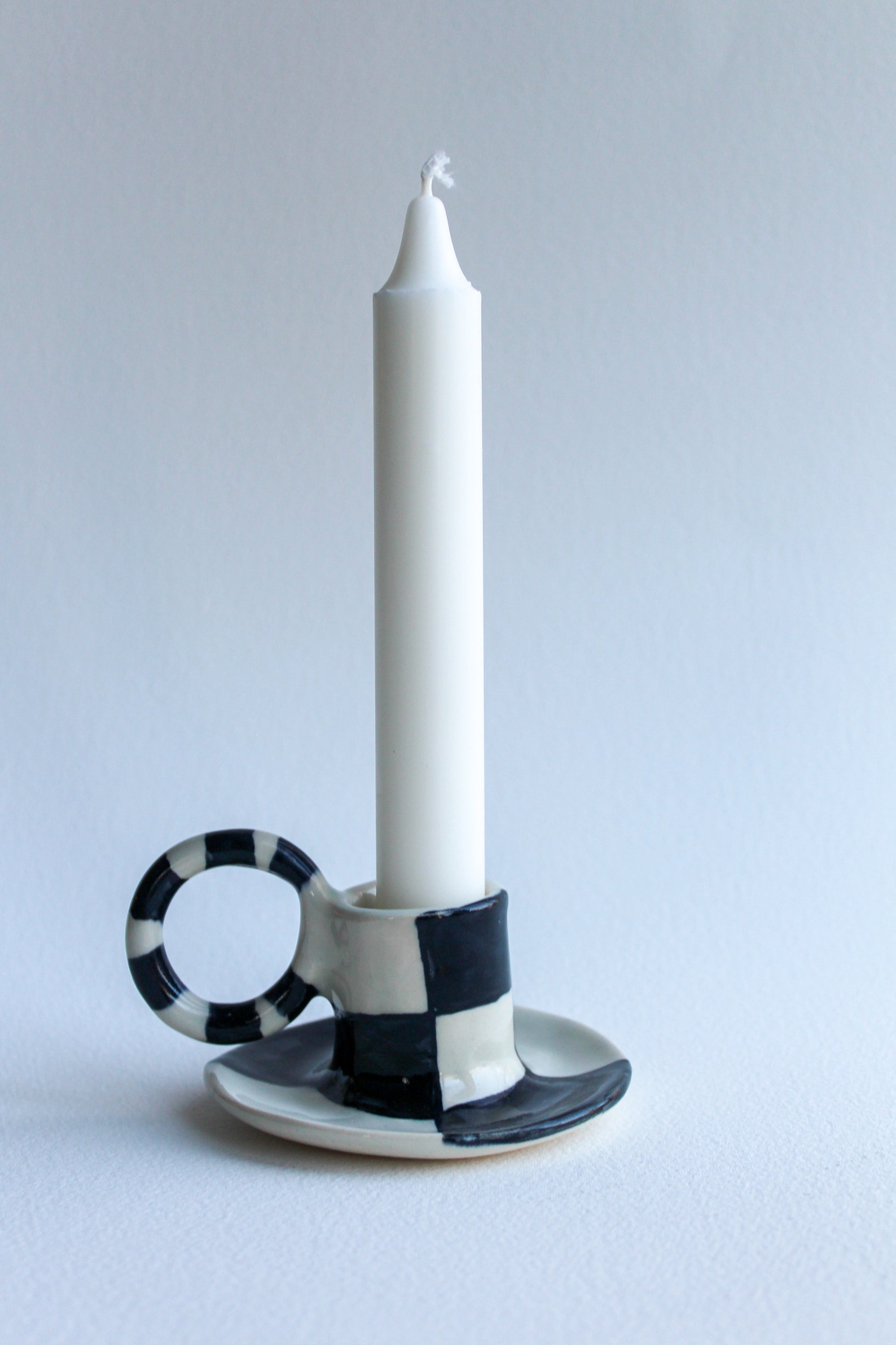 Candle Holder Candle Holder With Handle Ceramic Candle - Etsy