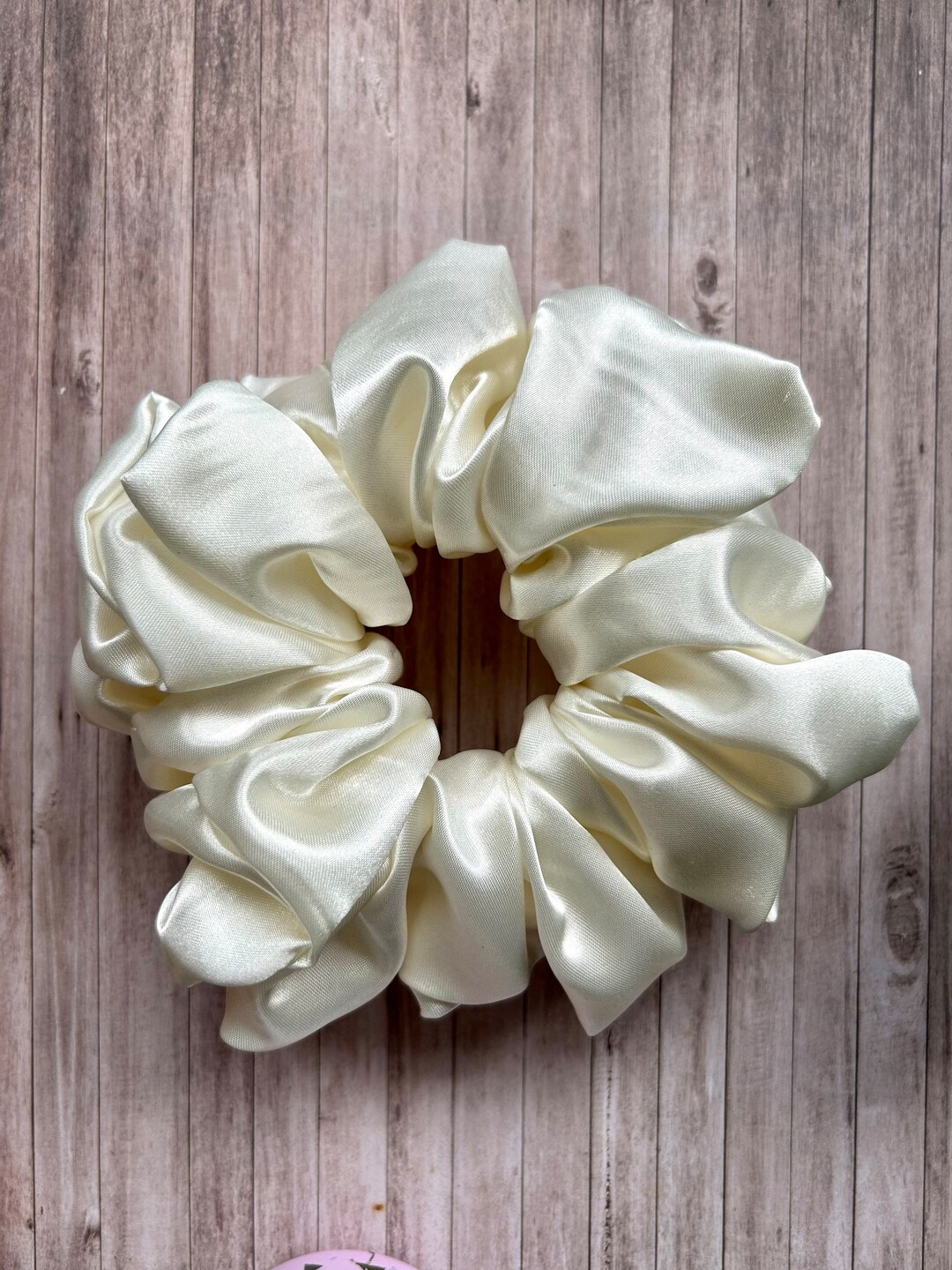 XXL Ivory Satin Hair Scrunchie - Wedding Scrunchie - Etsy