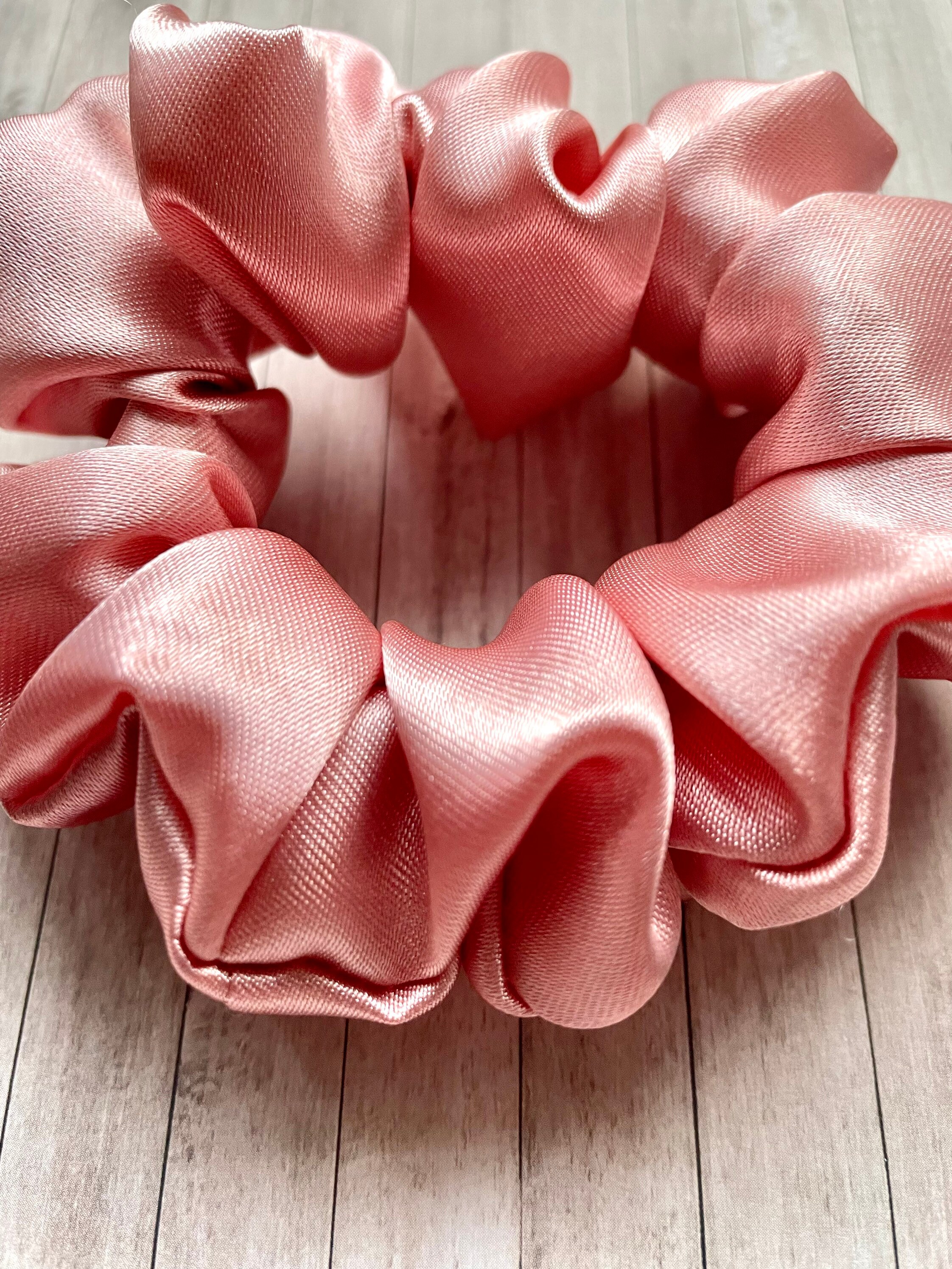 Pink Satin Valentines Day Hair Scrunchie - Etsy