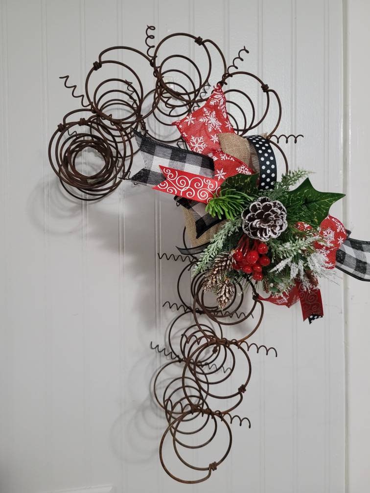 Rusty Candy Cane Decor - Etsy