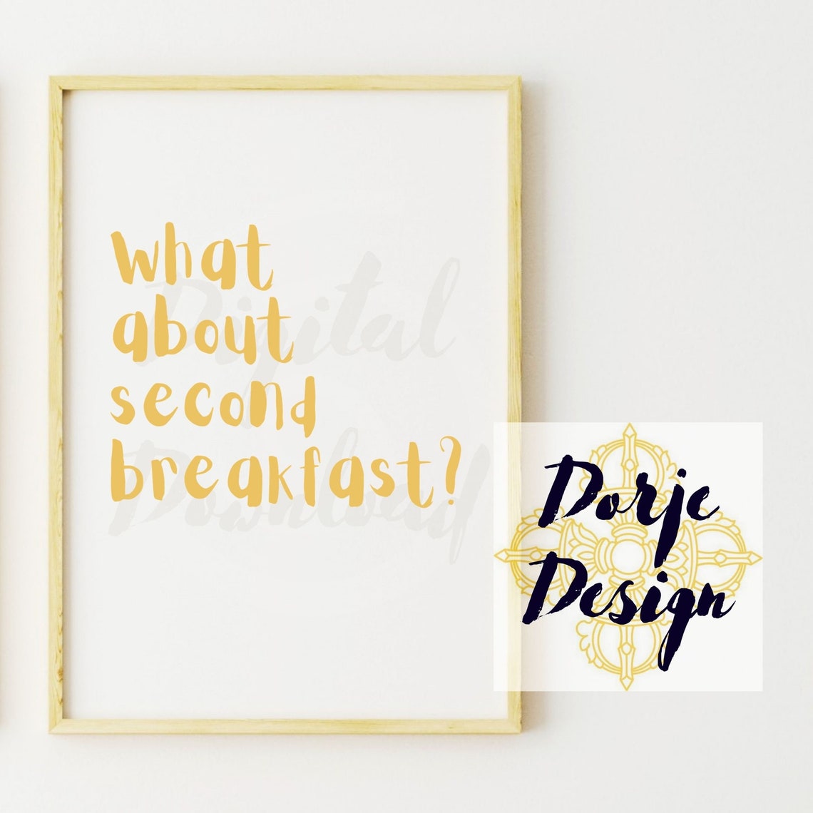 What about second breakfast LOTR Quote Wall Art Tolkien | Etsy