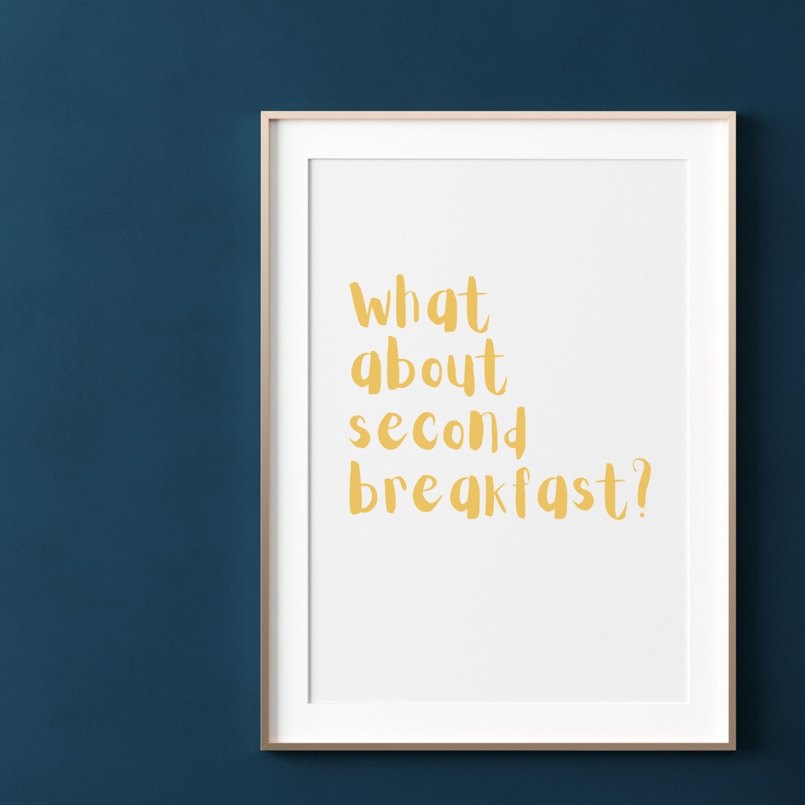 What about second breakfast LOTR Quote Wall Art Tolkien | Etsy