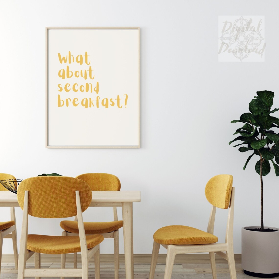 What about second breakfast LOTR Quote Wall Art Tolkien | Etsy