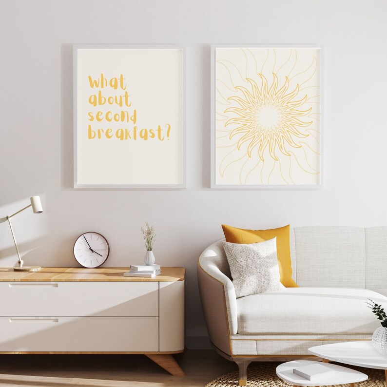 What about second breakfast LOTR Quote Wall Art Tolkien | Etsy