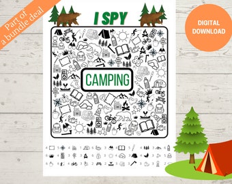 I SPY Game, Spring Printable, Camping Activities, Activities for Kids ...