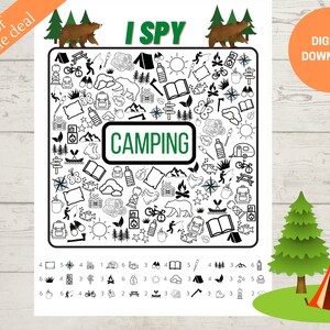 Camping Bundle, Camping Activities, Word Search for Older Kids, Digital ...