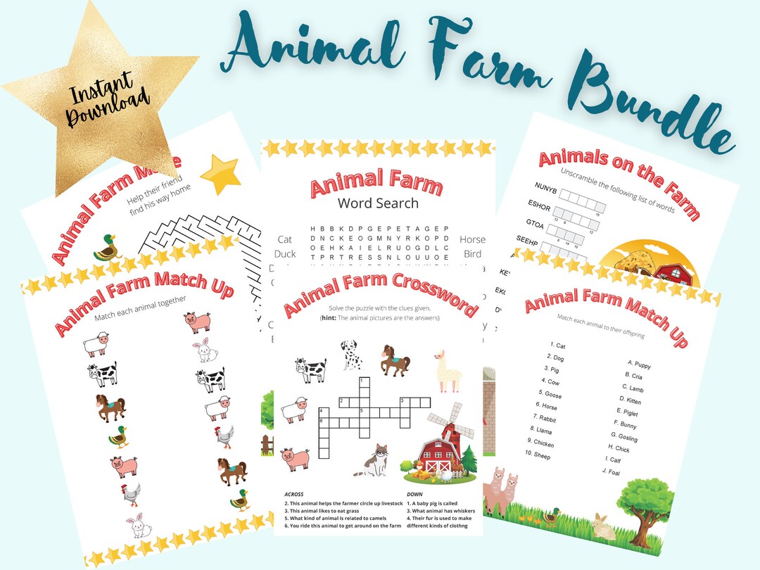Zoo Animals, Animals on the Farm Bundle, Activity Bundle - Etsy