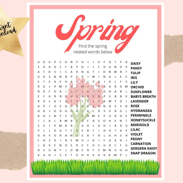 Spring Word Art - Etsy